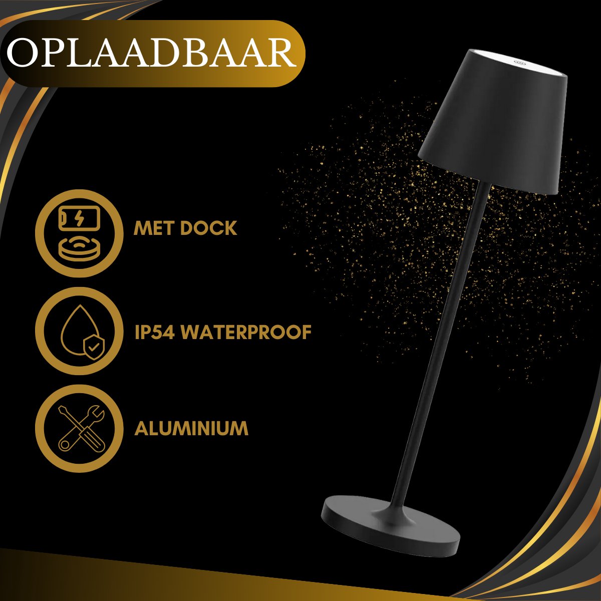 2 stuks - Tafellamp - Met Oplaadstation - Aluminium - Bureaulamp ...