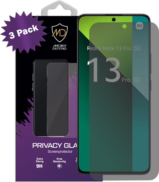 3-Pack MobyDefend Xiaomi Redmi Note 13 Pro 5G Screenprotectors - HD ...