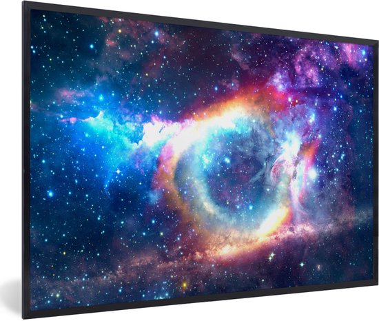 Fotolijst incl. Poster - Ruimte - Regenboog - Sterren - 30x20 cm ...