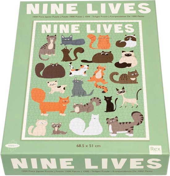 puzzel Nine Lives Katten 1000 stukjes | bol