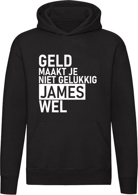 Geld maakt je niet gelukkig maar James wel Hoodie - geld - humor ...