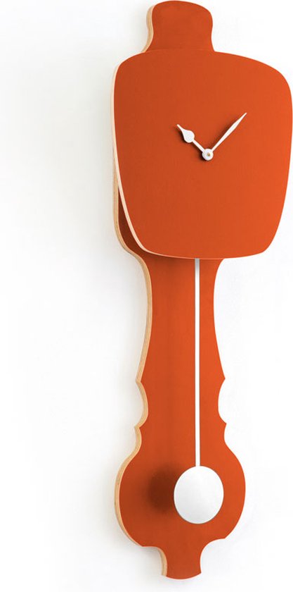 Wandklok Roest Rood & Gebroken Wit | bol