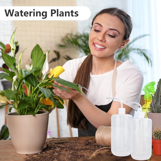 3 x zachte flessen 1000 ml, zachte fles met smalle pipet, plastic ...