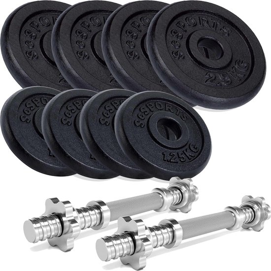 Halterset - Halter - Halterstang met gewichten - Haltersets - 20 kg ...