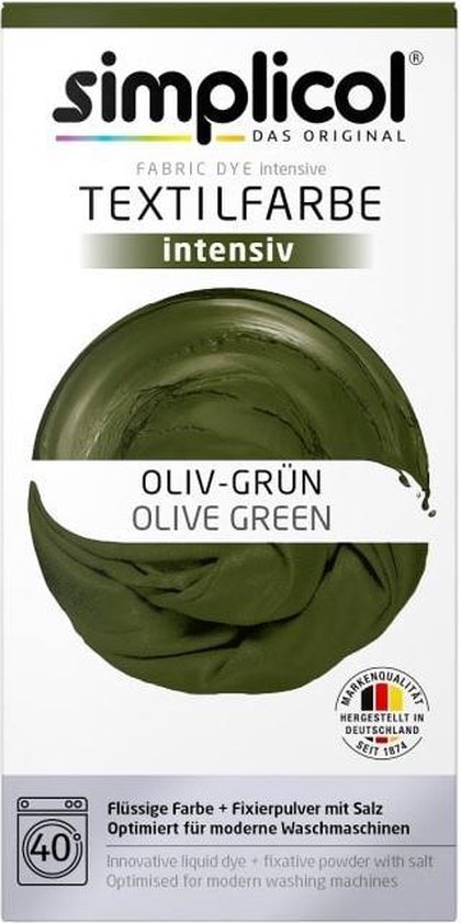 Simplicol Textielverf Intens - Wasmachine Textielverf - Olijf Groen - 1 ...