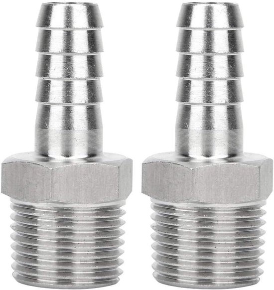 JGS Premium - Roestvrijstalen Slangkoppeling - 2 Stuks - Rechte ...