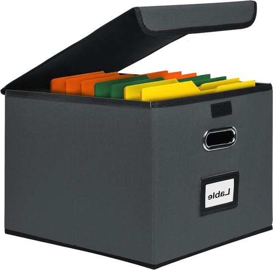 Allecto Premium - Opbergdozen met deksel voor A4 documenten in ...