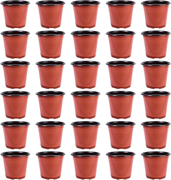 Plastic plantenpotten - kweekpotten - 15 cm - rond - kunststof ...