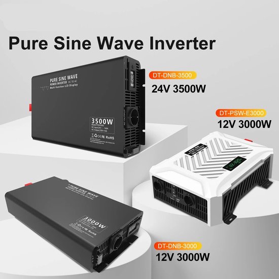 Pure Sine Wave Omvormer - Auto stopcontact - Autolader - Inverter - 24V ...