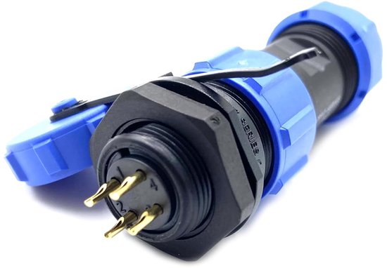 4 Pin Connection Plug - Aviation Plug - IP68 Male Plug - Female Bushing ...