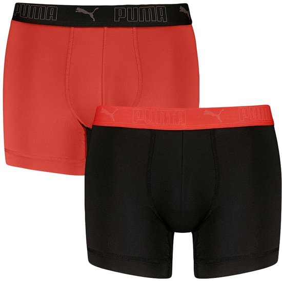 PUMA heren sport 2P microfiber boxers zwart & rood | bol