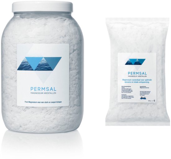 Magnesium vlokken / kristallen Permsal 2kg + 500gr Gratis | Afkomstig ...