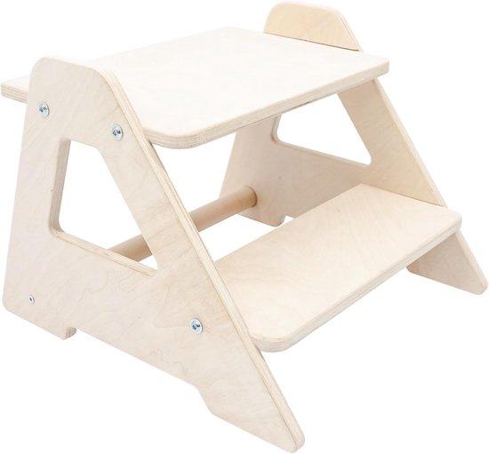 2-Stage Children's Step Stool in Natural Wood Design - Safe and ...