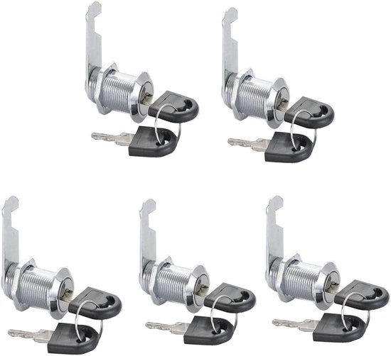 Allecto Plus: Laden Kast Slot - 5 Stuks, Cam Lock met Sleutels voor ...