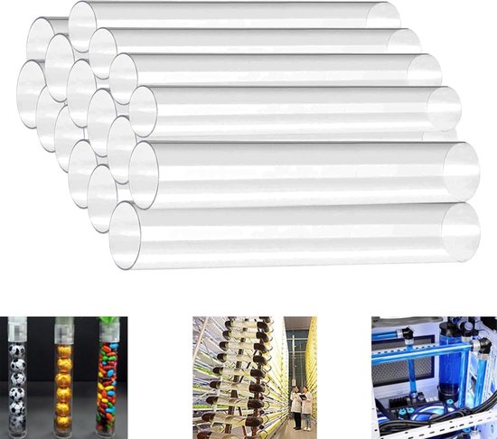 24 stuks Heldere Acryl Buizen Set - Plexiglas Buizen (2 Maten) | bol
