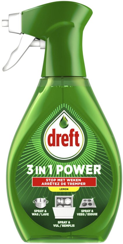 Dreft 3-in-1 Power Lemon Spray - Afwasmiddel - 1 stuk | bol