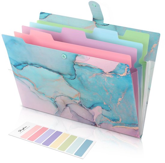 SKYDUE A4-map, map met compartimenten, documentenmap met labels ...