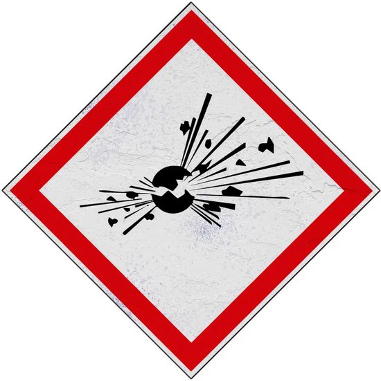 GHS01 explosieve stoffen bord - Sign Again materiaal - 20 x 20 cm | bol