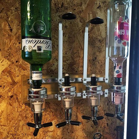 Flessenhouder aan de muur, 30 ml doseerder, bar butler wand ...