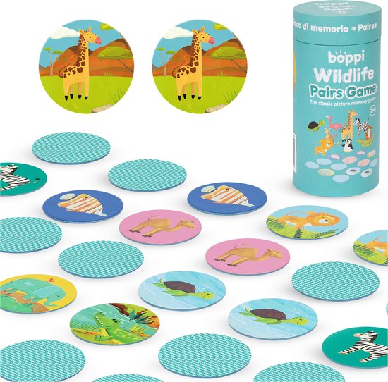 Memory kaartspel - wilde dieren - 48 kaarten | Games | bol