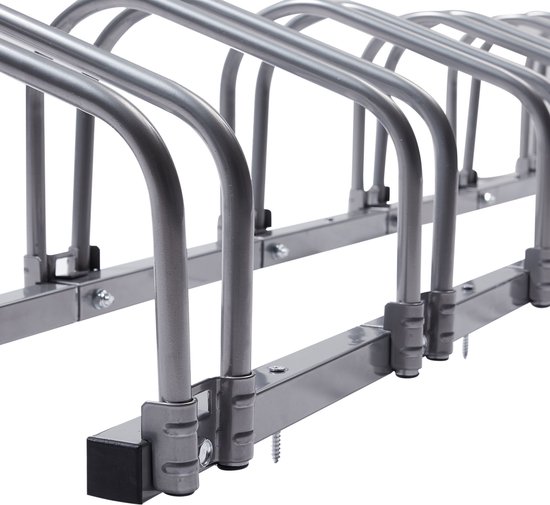 AREBOS Fietsenrek voor 6 fietsen vloer- of wandmontage fietsgarage ...