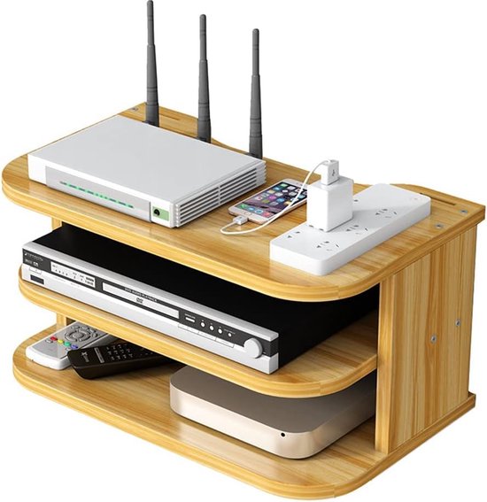 Opbergdoos voor WiFi-router, zwevende planken, tv-settoprek ...