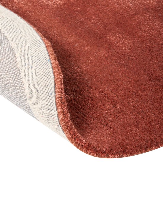 BELIANI TANDO - Vloerkleed - Donkerrood - 160 x 230 cm - Viscose | bol