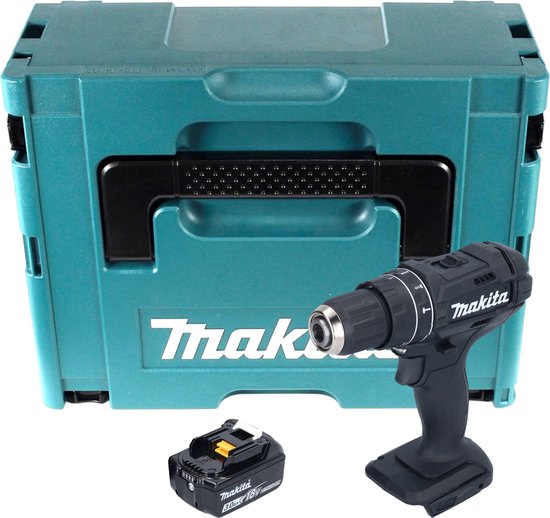 Makita DHP 482 F1JB Accu klopboormachine 18 V 62 Nm Zwart + 1x accu 3.0 Ah + Makpac -... | bol