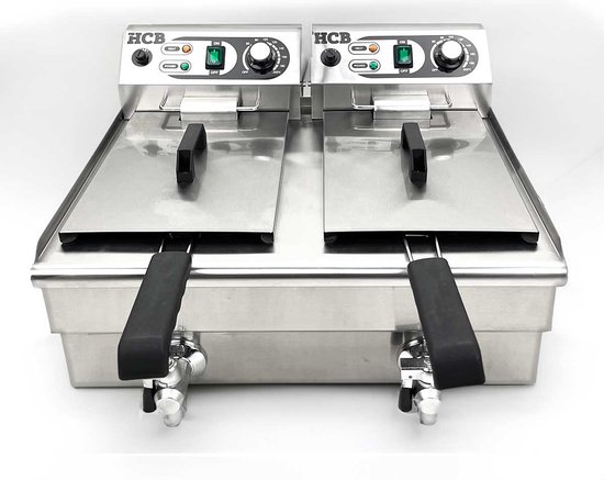 HCB® - Friteuse Professionnelle Restauration - Double friteuse - 2 x 10 ...