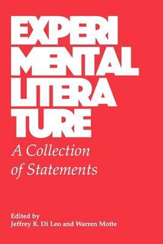 Experimental Literature: A Collection of Statements | 9781884097201 ...
