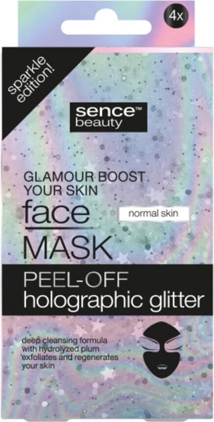 Sence Gezichtsmasker Peel-Off Glitter 4 stuks | bol