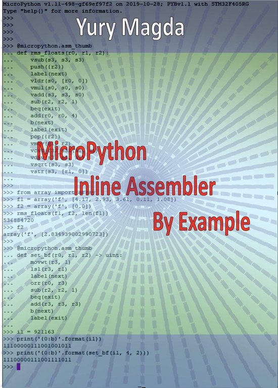 MicroPython Inline Assembler By Example (ebook), Yury Magda | 1230004113133 | Boeken | bol