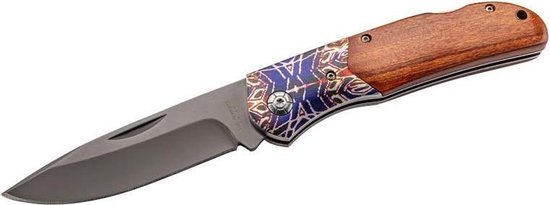Herbertz Zakmes 22 Cm Rvs/titanium/hout Grijs/blauw/bruin | bol