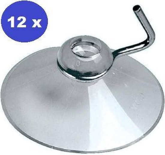 12 x Zuignap 37 mm met metale haakje | bol.com