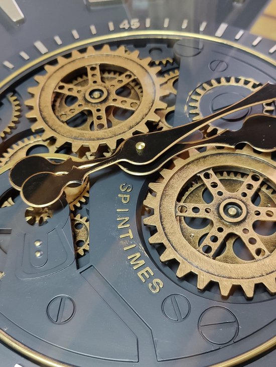 DKNC - Klok metaal - 59x8.5cm - Zwart | bol.com