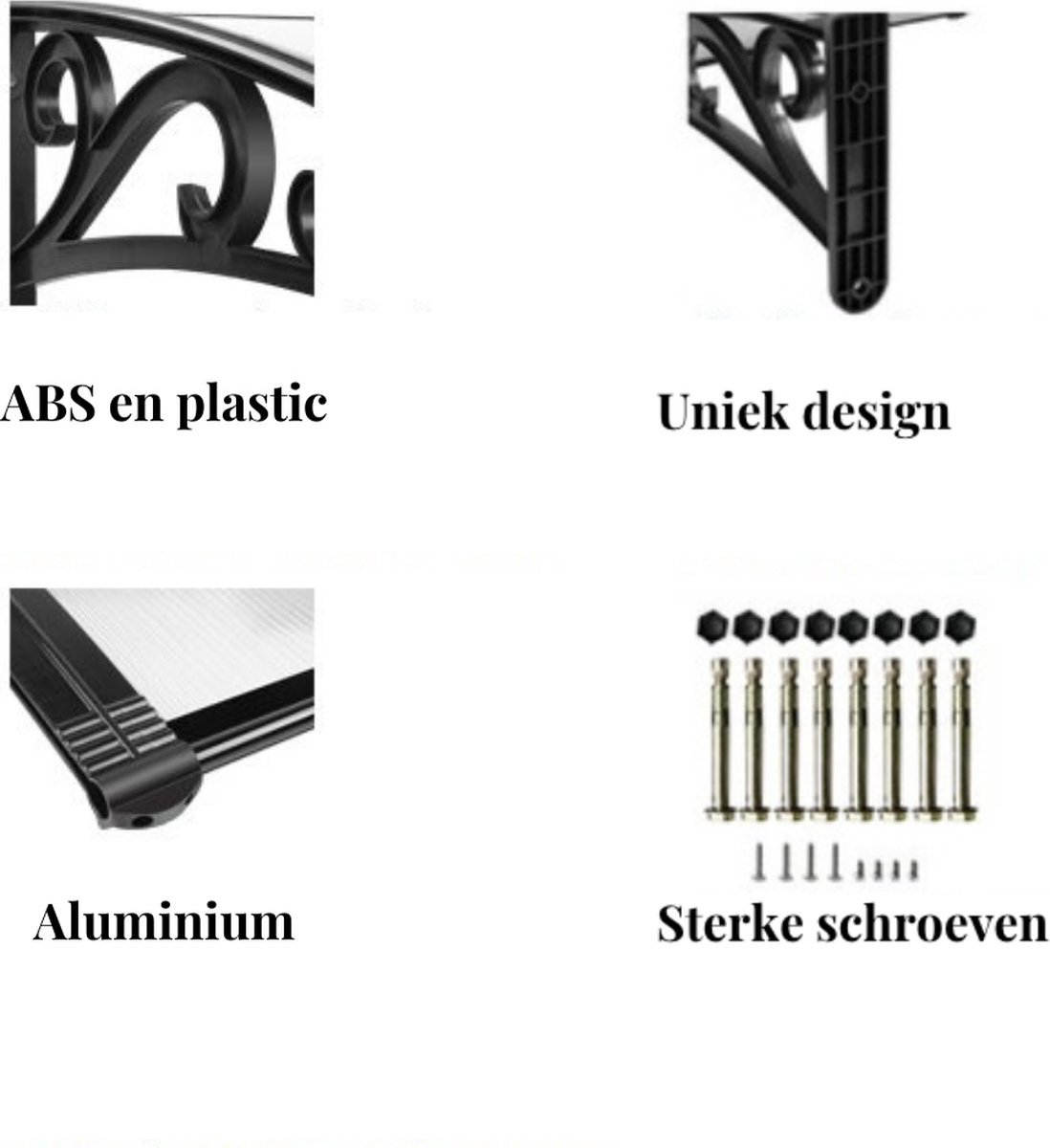 Deurluifel - Deurpost - Afdakje voor de voordeur - Deur venster - Glas ...