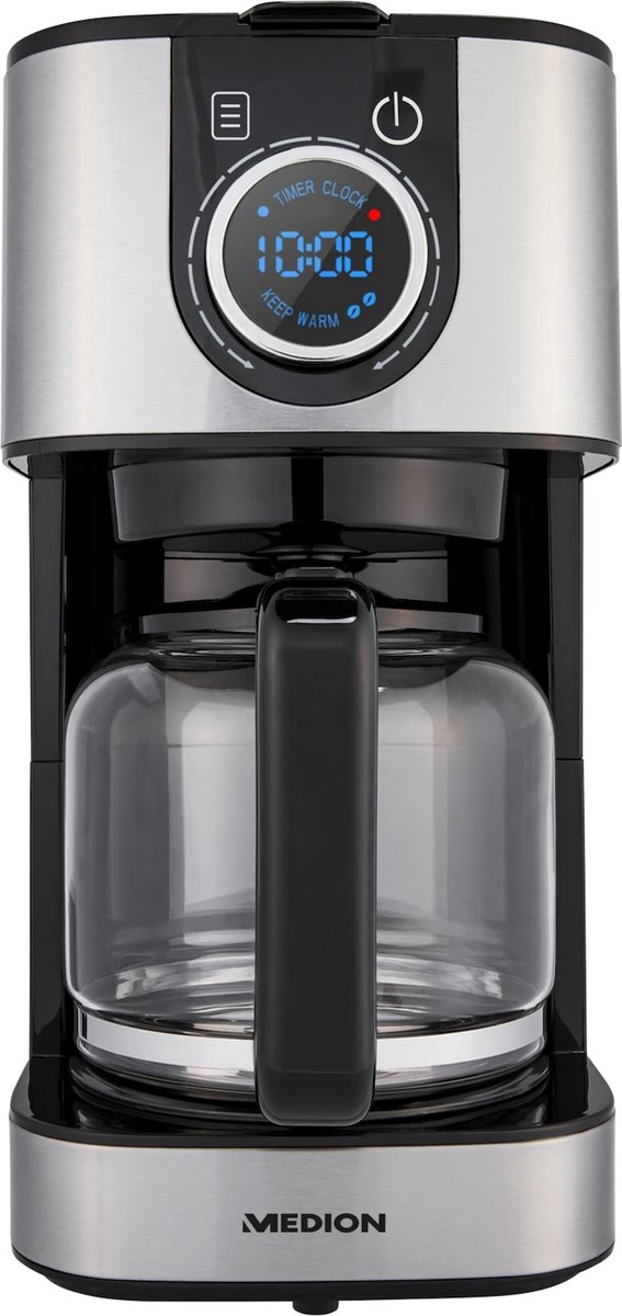 Medion MD 19480 - Koffiezetapparaat - 1.5 L - Zilver | bol.com