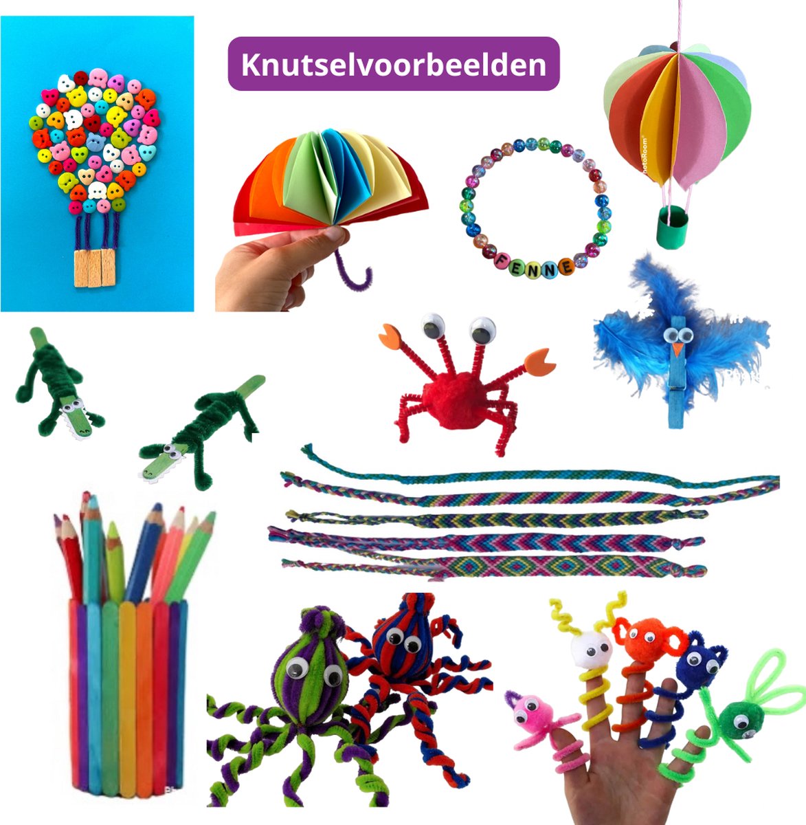 Knutselkoffer XXL BIEK20® Paars - Knutselpakket - Creatief Speelgoed ...