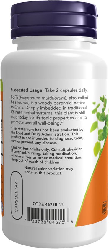 Fo-Ti, Ho Shou Wu, 560 mg (100 Capsules) - Now Foods | bol.com