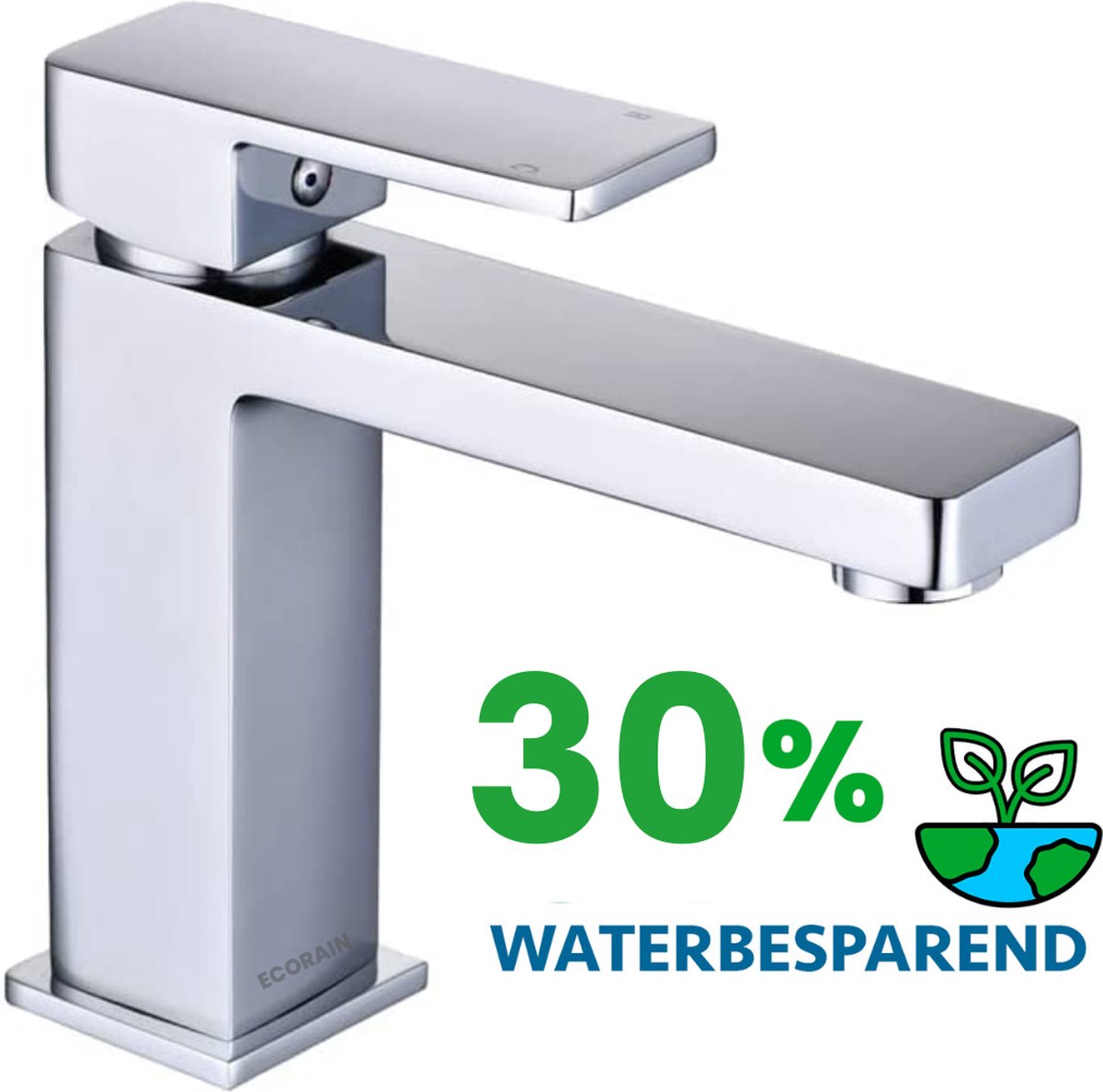 EcoRain - Robinet de lavabo Aron Chrome - 30% d'économie d'eau - Sans ...