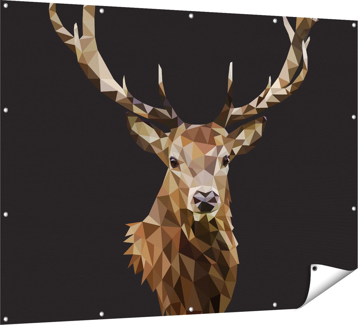 Gards Tuinposter Origami Hertenkop - Hert - Abstract - 160x120 cm ...