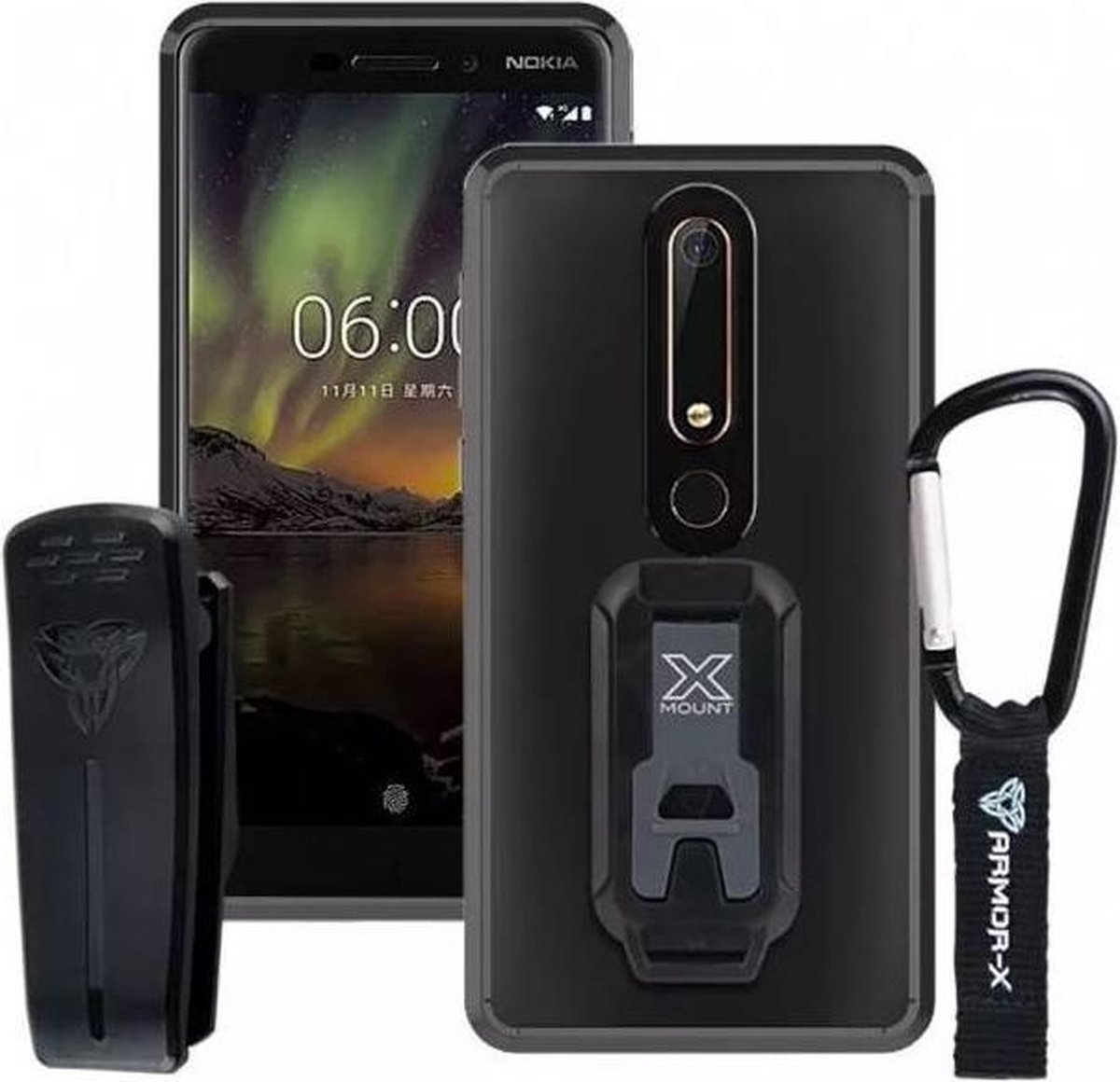 Armor X BX-Series Nokia 6 (2018) Robuust Hoesje Transparant Zwart | bol.com