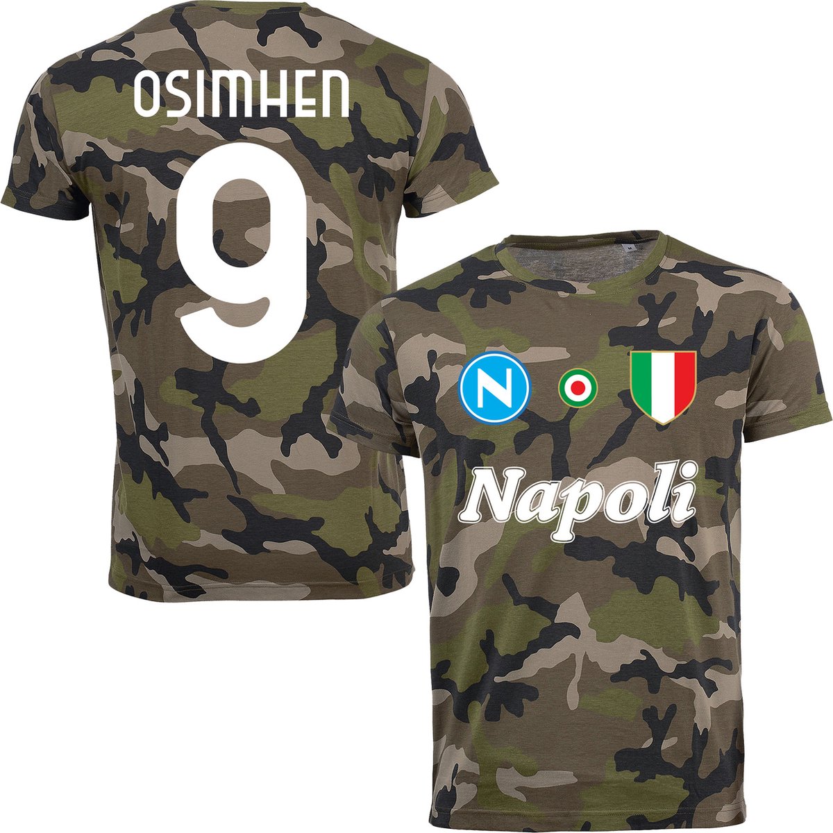Napoli Osimhen 9 Camouflage Team T-Shirt - Groen - S | bol.com
