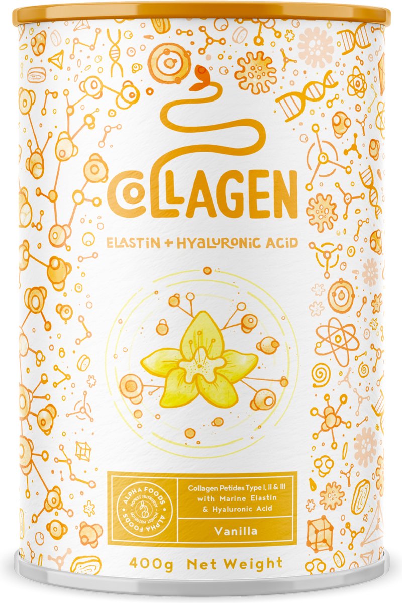 Collageen poeder met Hyaluronzuur & Elastine | VANILLE SMAAK | Collagen hydrolysaat... | bol.com