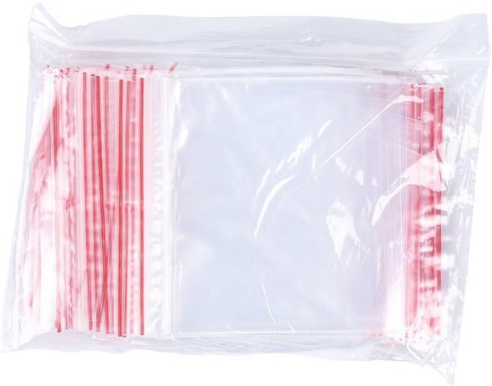 Zip zakjes met druksluiting 7 x 10 cm - 100 transparante zakken voor ...