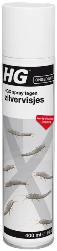 HG X - Spray tegen Zilvervisjes - Langdurige Bescherming - 400 ml ...