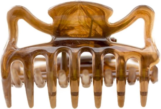 Haarklem Bruin Marble Marble 2 Stuks - Sterke 6cm Klem voor Dames | bol