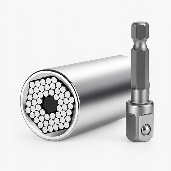 Universele Dop: 7-19mm, Past op Elke Schroef, Ideaal voor Boormachine | bol