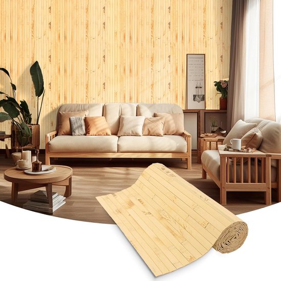 Wandpaneel Bamboe Lambrisering Muurbekleding voor Interieur Decoratie ...