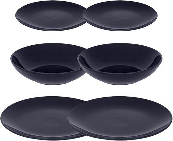 Secret de gourmet Servies set Colorama uni - 36-delig - blauw ...